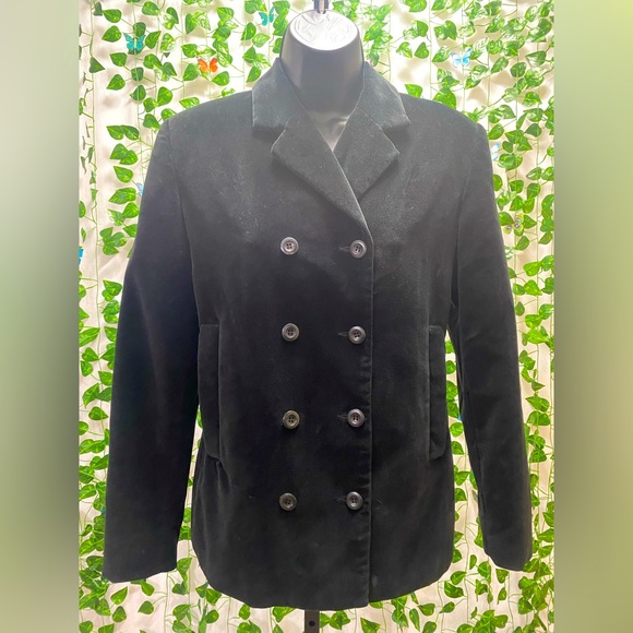 Harold's | Jackets & Coats | Harolds Double Breasted Black Velvet ...